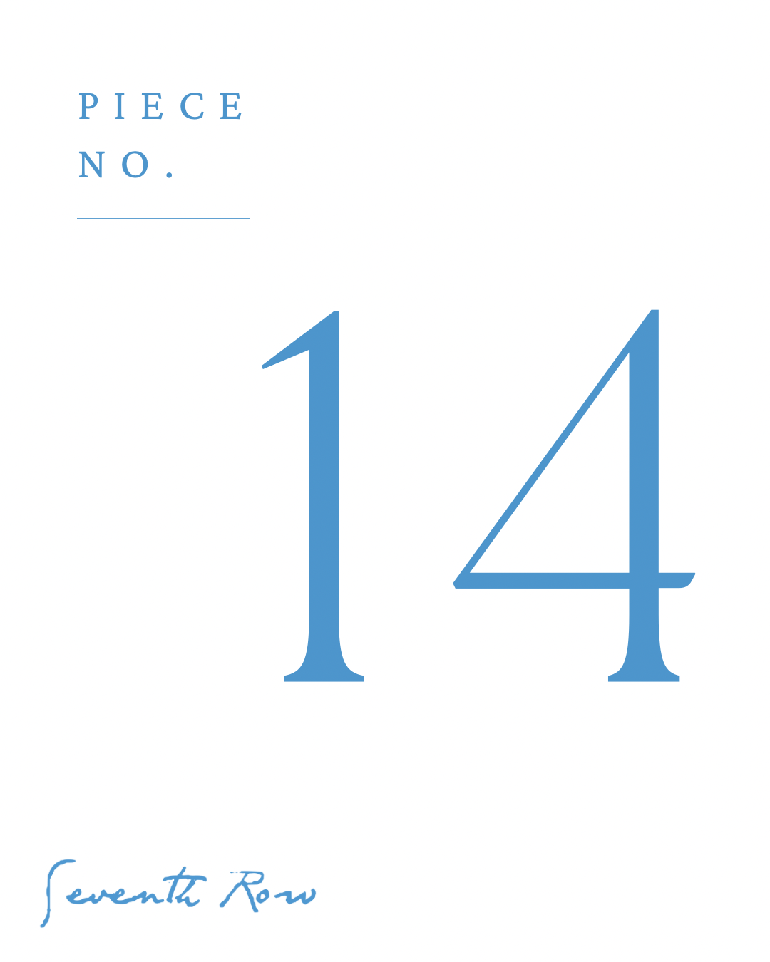 Piece no. 14 – Seventh Row